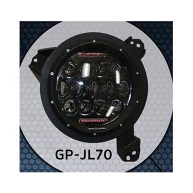 Ironcross GPJL70 7 in. Round Projector LED Headlights with RGB Accents ...