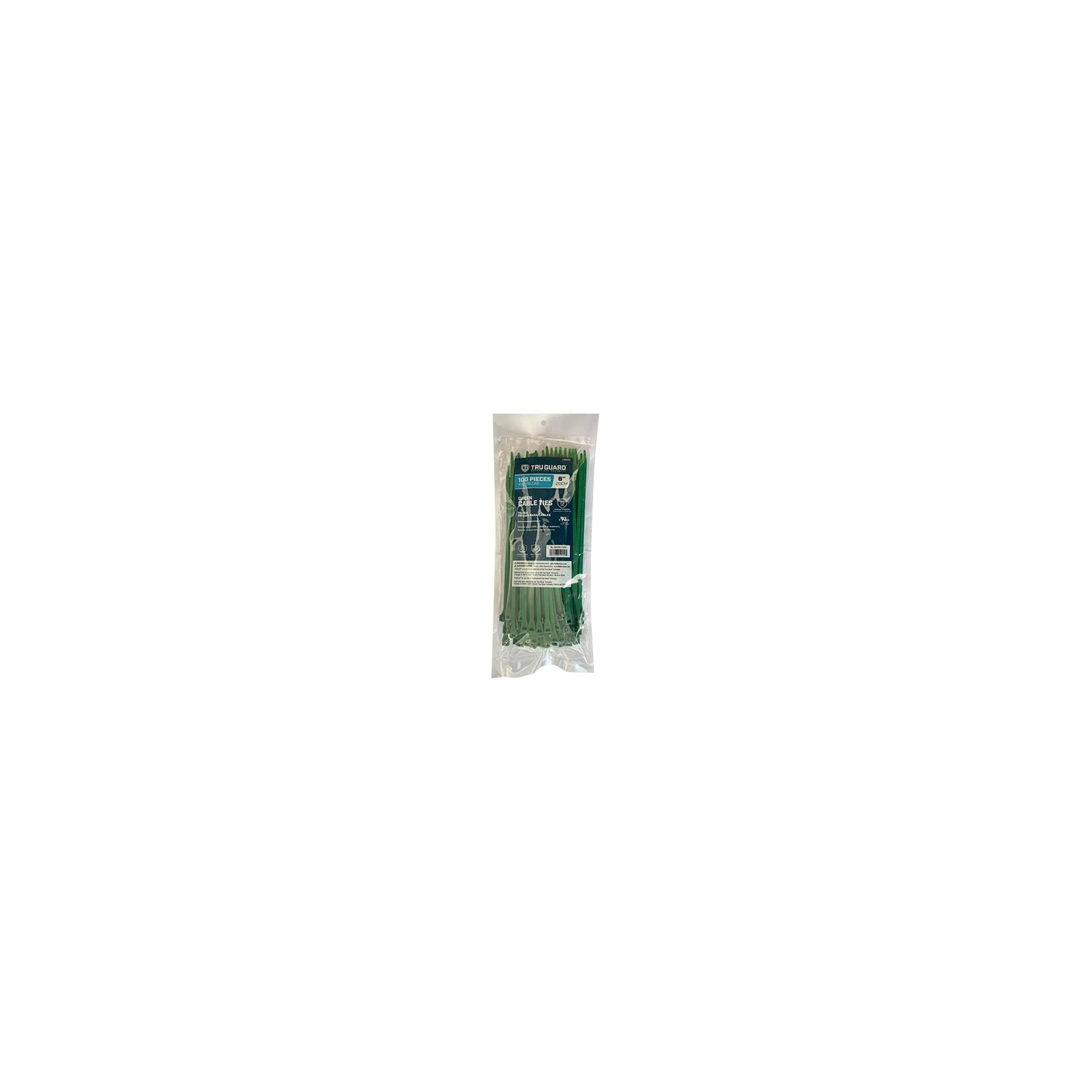 Ironcube Works 120223 8 in. Tru-Guard Nylon Cable Tie, Green - Pack of ...