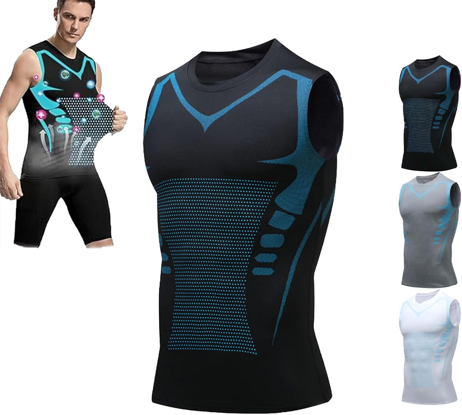 Ironfit Shirt Men, 2025 New Version Iron Fit V2 Shapewear Shirt, Ionic ...