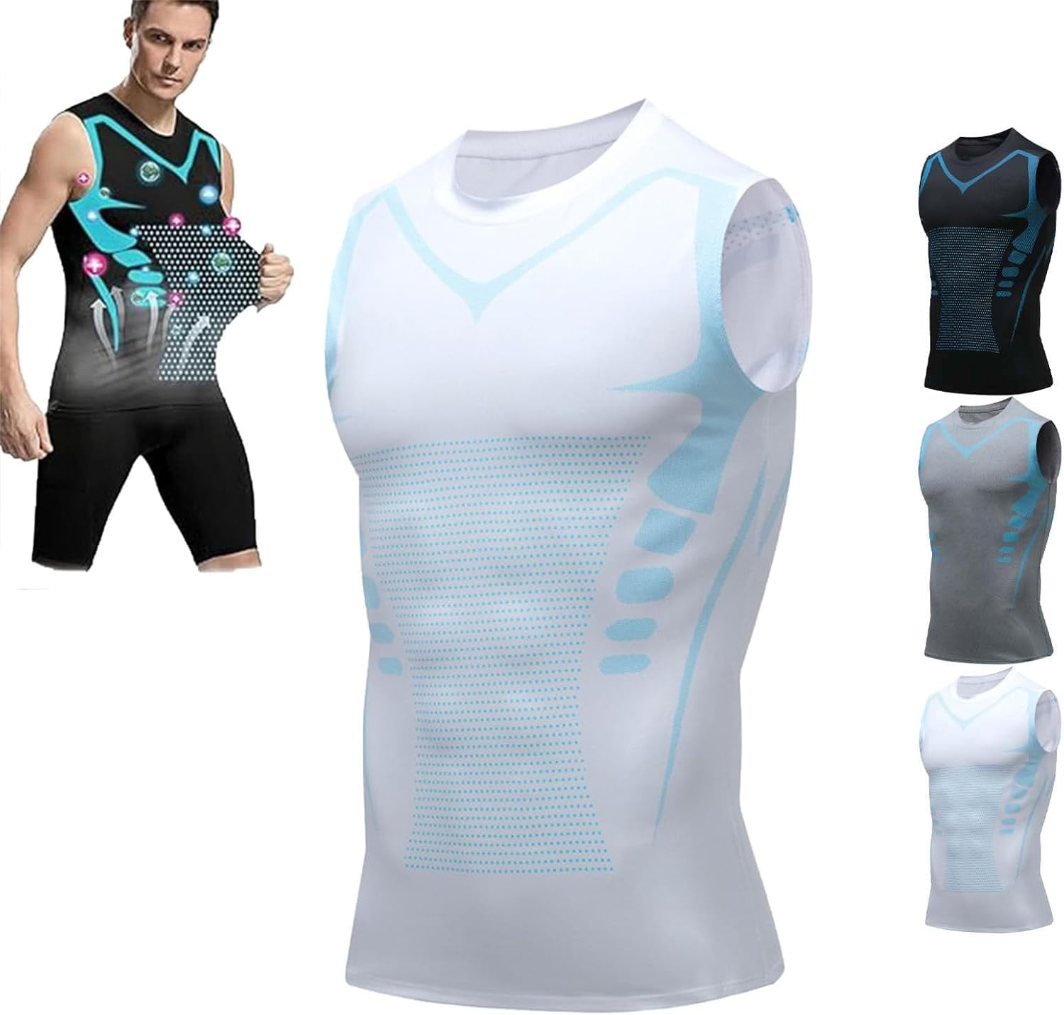 Ironfit Shirt Men, 2025 New Version Iron Fit V2 Shapewear Shirt, Ionic ...