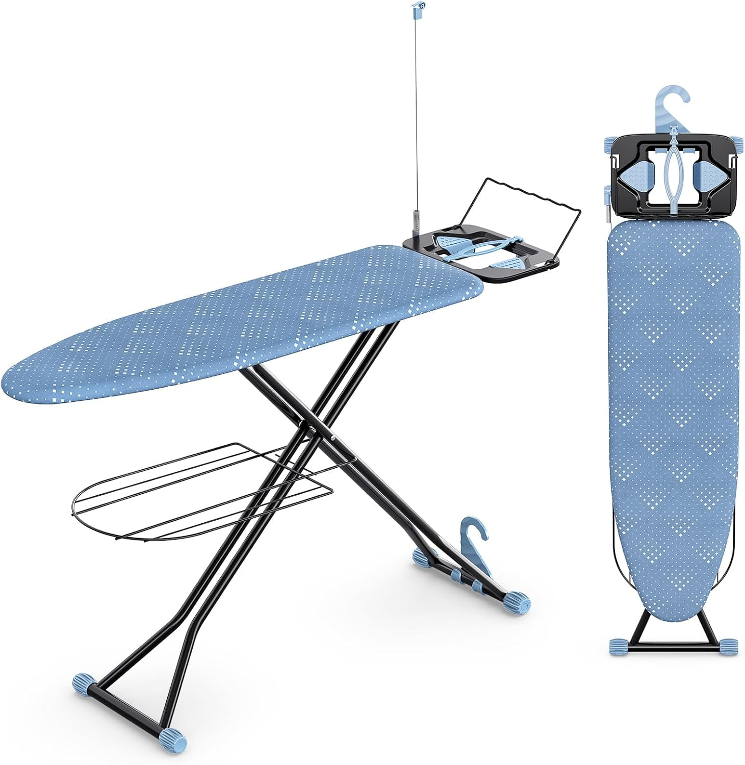 Ironing Board, Compact Iron Board Full Size with Extra Thick Cover, 7 ...