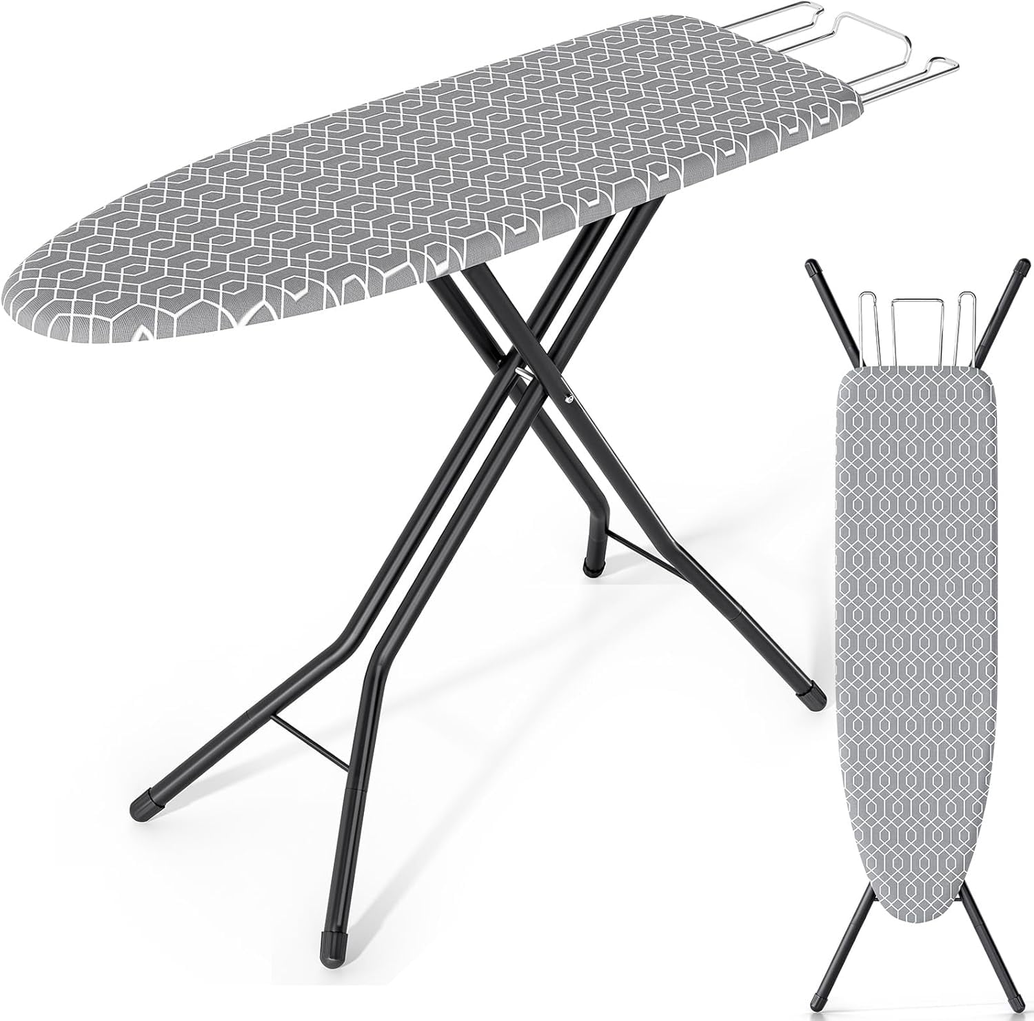 Ironing Board, Foldable Iron Board with Iron Rest, Compact Ironing ...