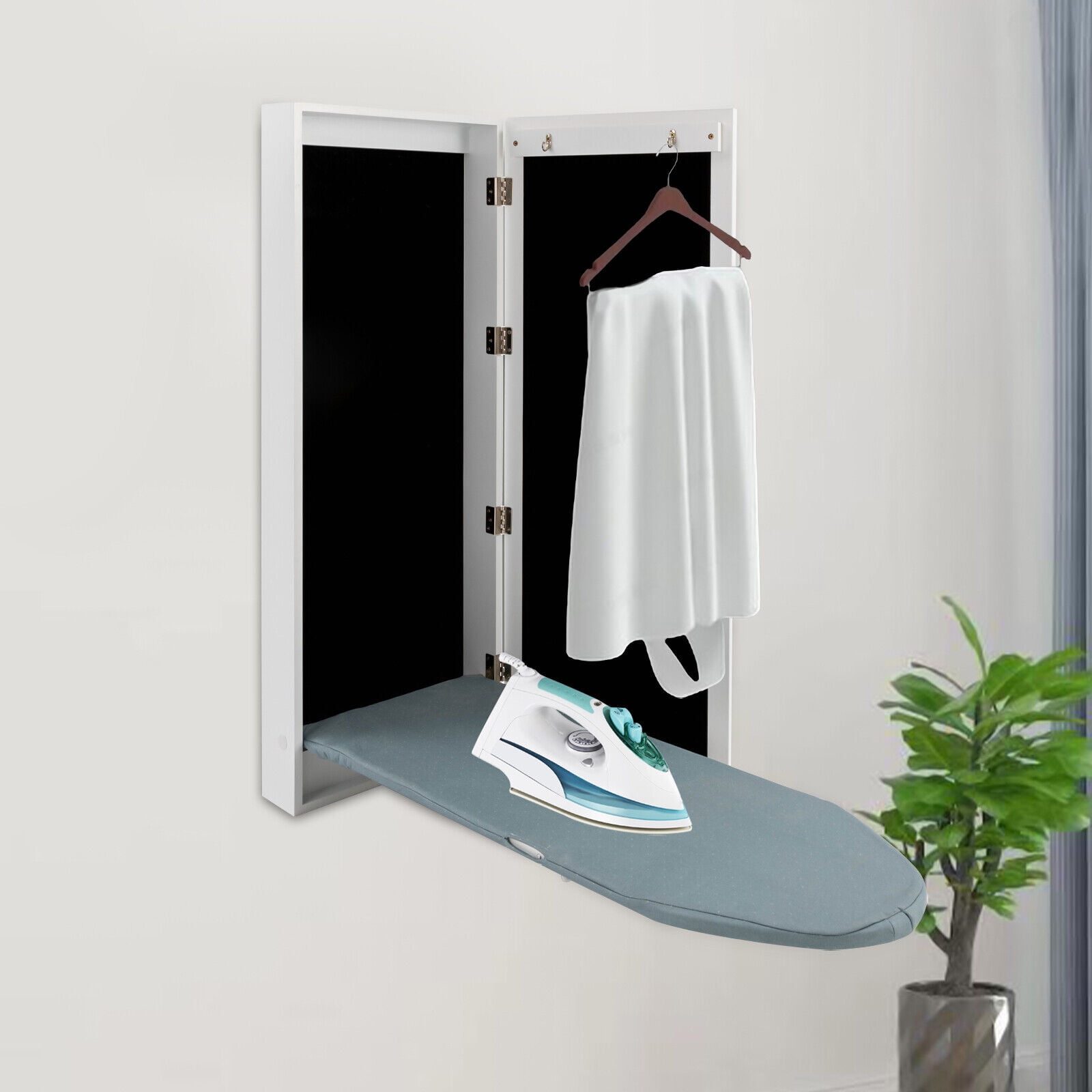 Ironing Board Wall Mount Cabinet Built in Ironing Board w/ Storage ...