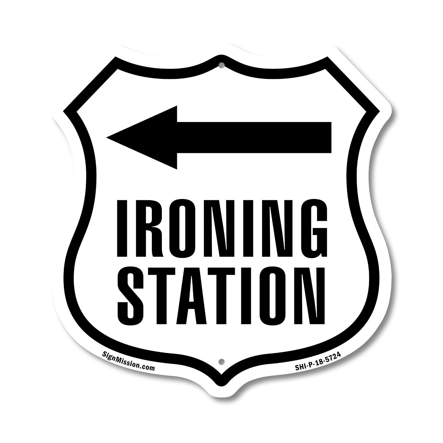 Ironing Station Left 6 inch X 6 inch Shield Shaped Commercial Grade ...