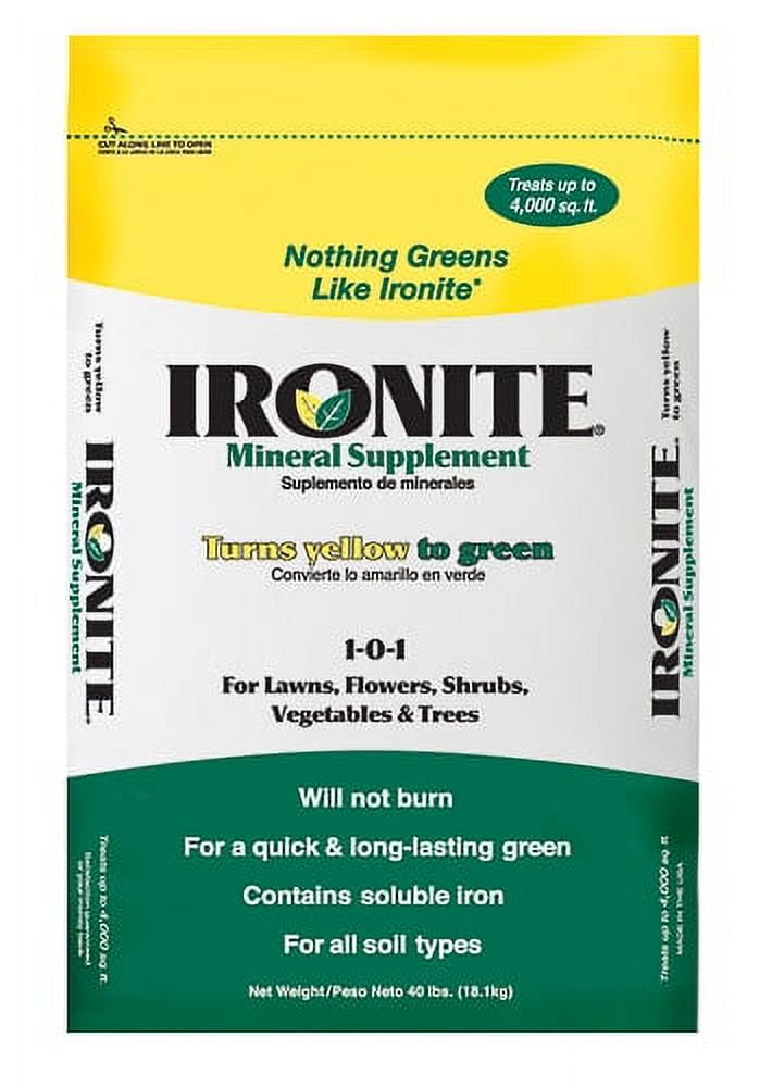 Ironite 436136 Mineral Supplement 40Lbs Granules Greening Lawn Flower ...