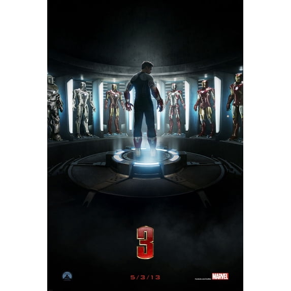 Ironman 3 Poster Metal Sign 8Inx 12In Art Print On Metal 8x12 Multi ...