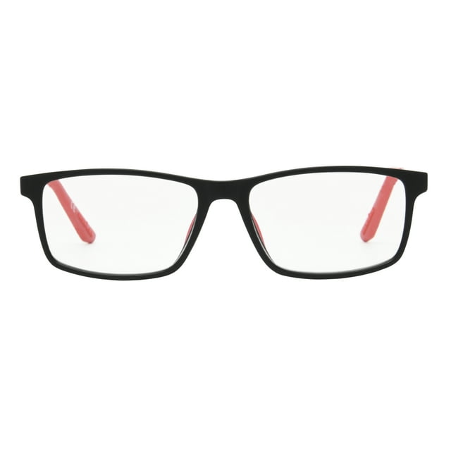 Ironman Rectangle Black/Red Reader Eyeglass 1.50 - Walmart.com