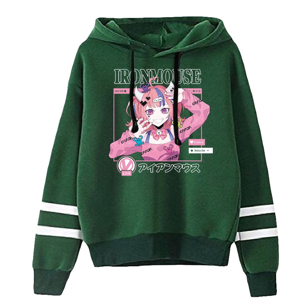 Ironmouse Cute Pocketless Hoodie Sweatshirts Streetwear Casual Men ...