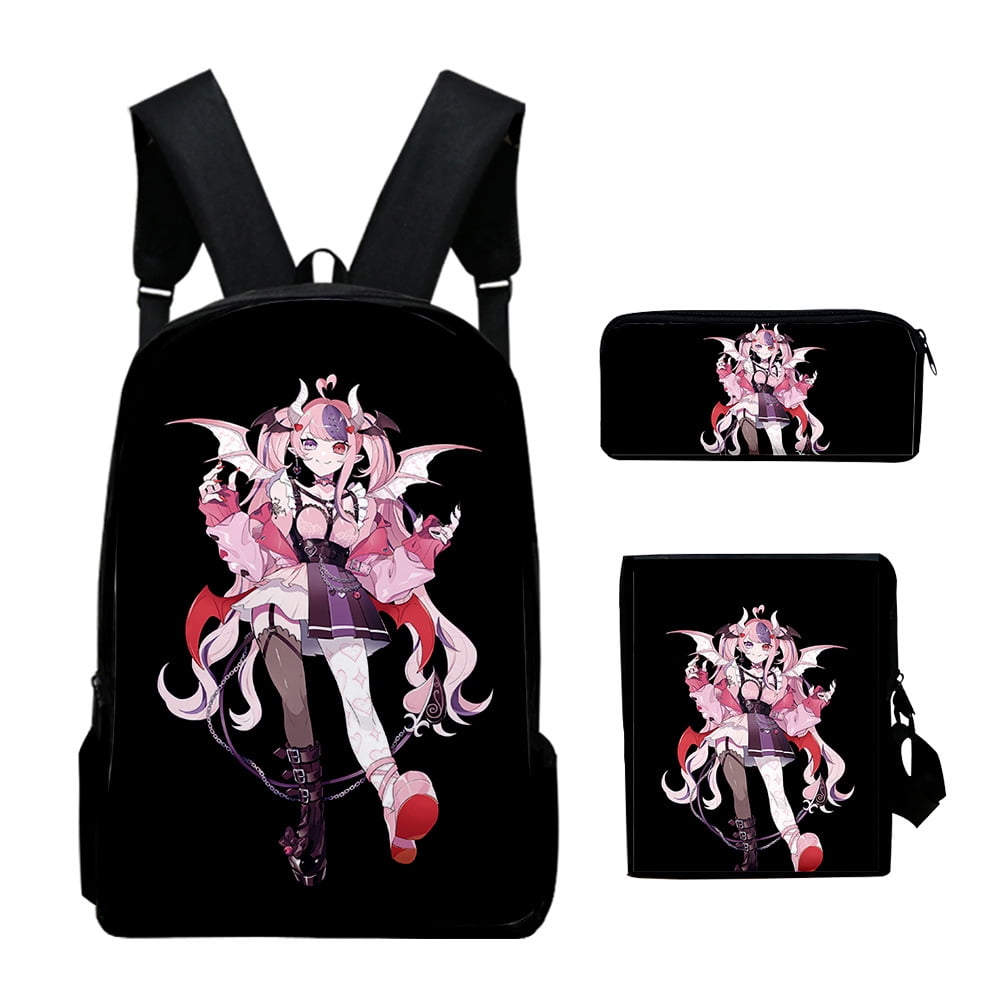 Ironmouse Merch 3pcs/set Zipper Backpack 3D Print Waist Bag Work Travel ...