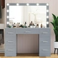 Irontar Vanity Table, Makeup Table with Lighted Mirror, 3 Color ...