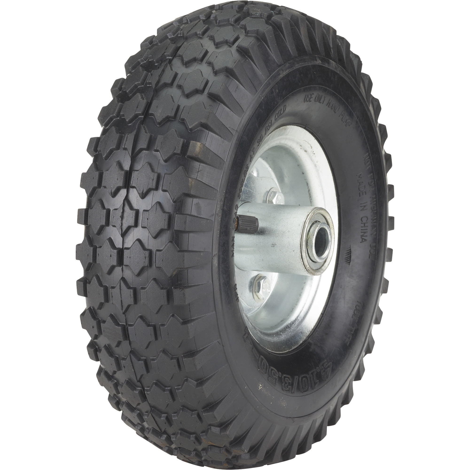 Ironton 10in. Pneumatic Wheel and Tire, 300-Lb. Capacity, Knobby Tread ...