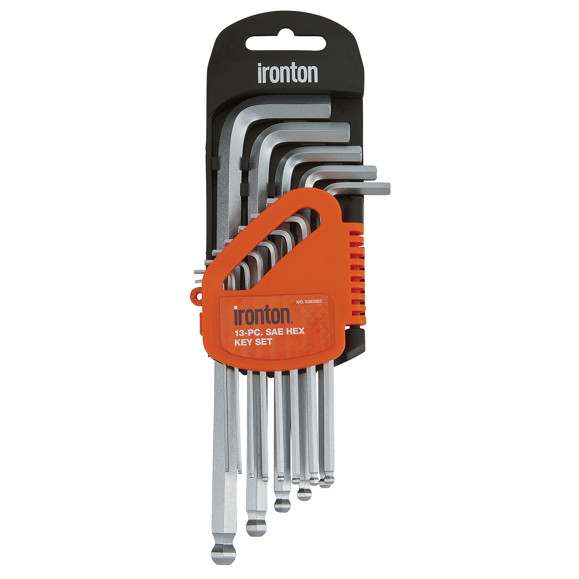Allen Short-Arm Hex Key, 18-Piece Set, SAE, Black Oxide - Walmart.com