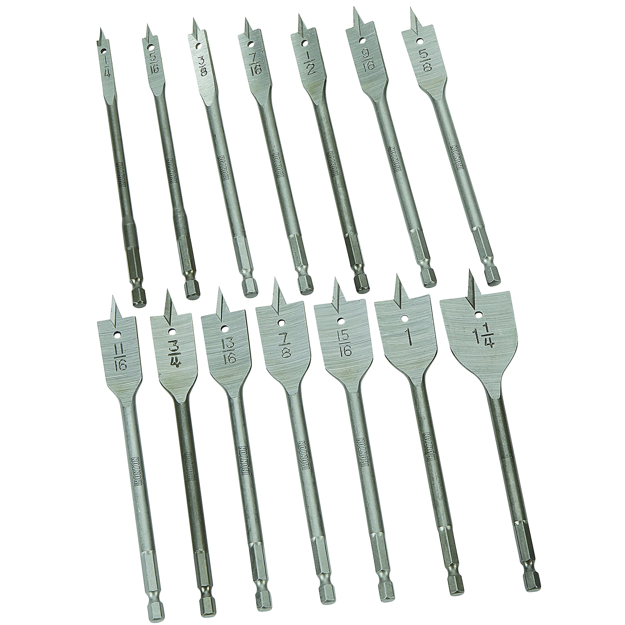 Ironton Spade Drill Bit Set, 14 Pieces - Walmart.com