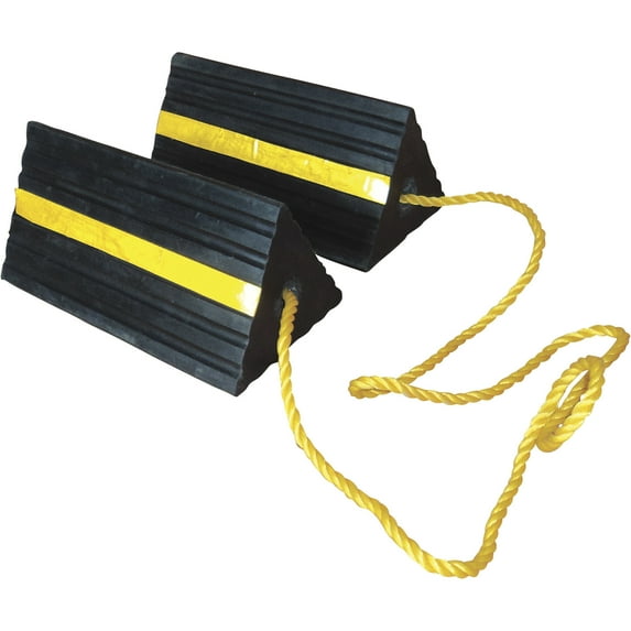 Ironton Aircraft Wheel Chocks, Small Size, Ribbed Rubber, 10in. x 5in ...