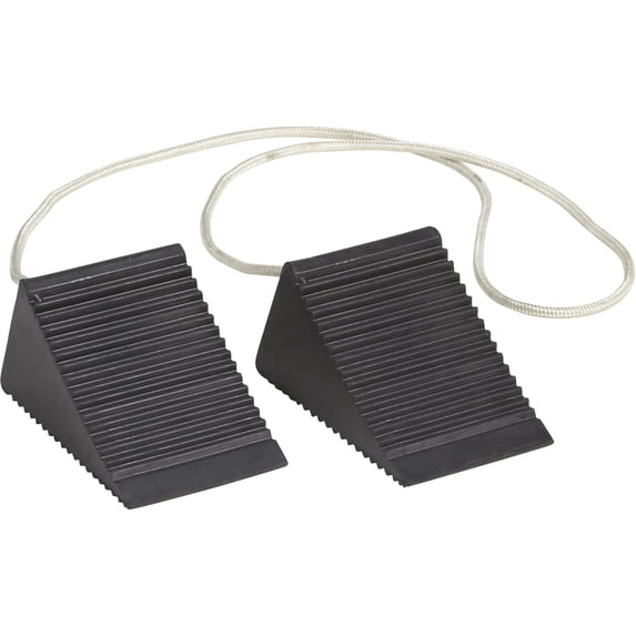 Ironton Wheel Chocks 4 5/16in L x 3in W x 2 5/8in H Solid Rubber 2-Pk ...