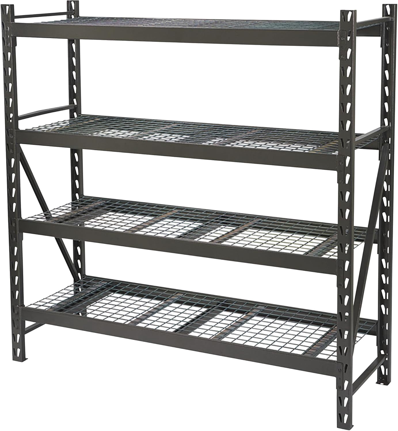 Ironton 4-Tier Steel Shelving Unit, 8,000-Pound Load Capacity, Garage ...