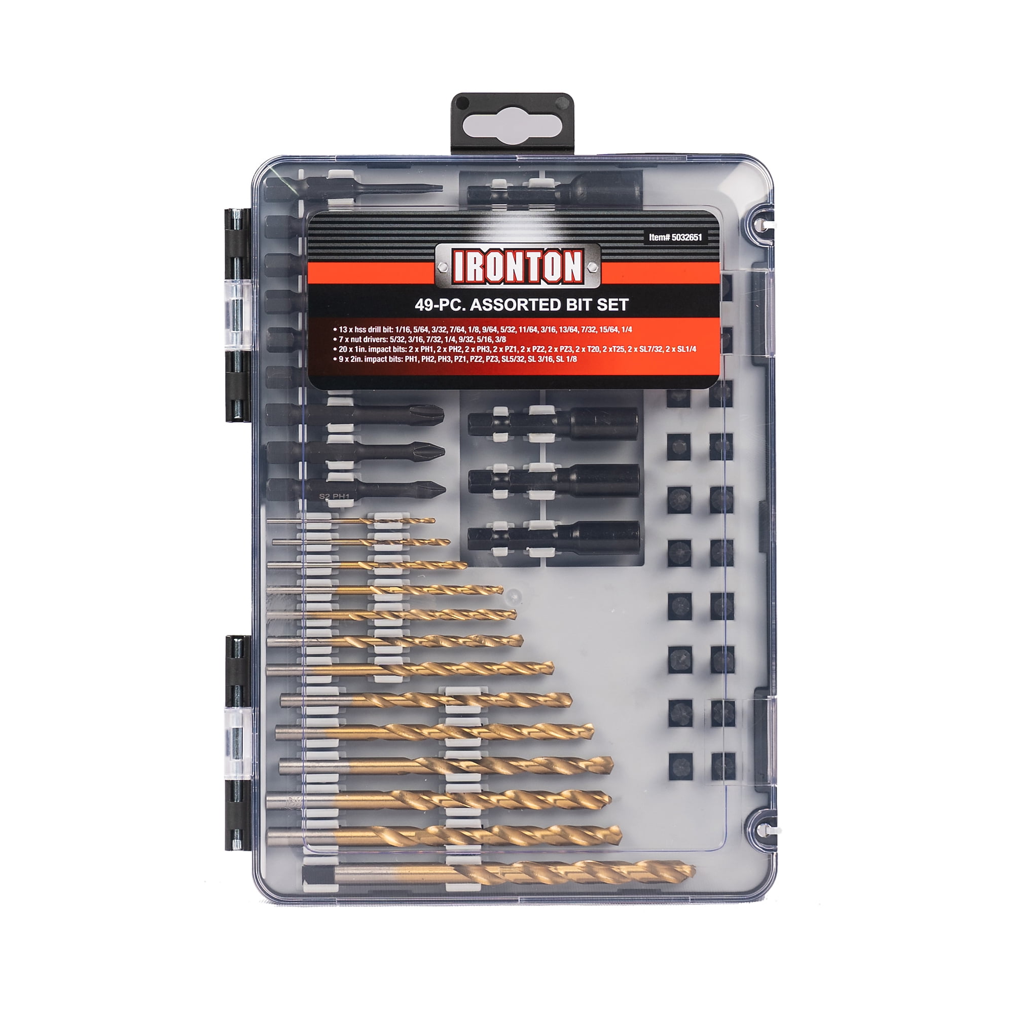 Ironton 49-Piece Drill Bit + Driver Set, SAE - Walmart.com