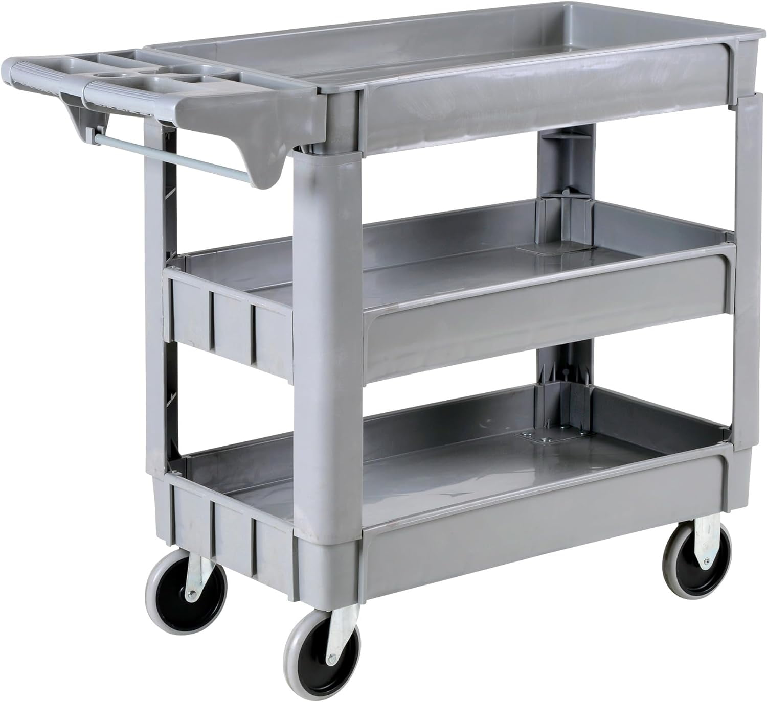 Ironton 500-Lb. Capacity 3 Tray Utility Cart, Maintenance-Free Structural Foam Construction ...