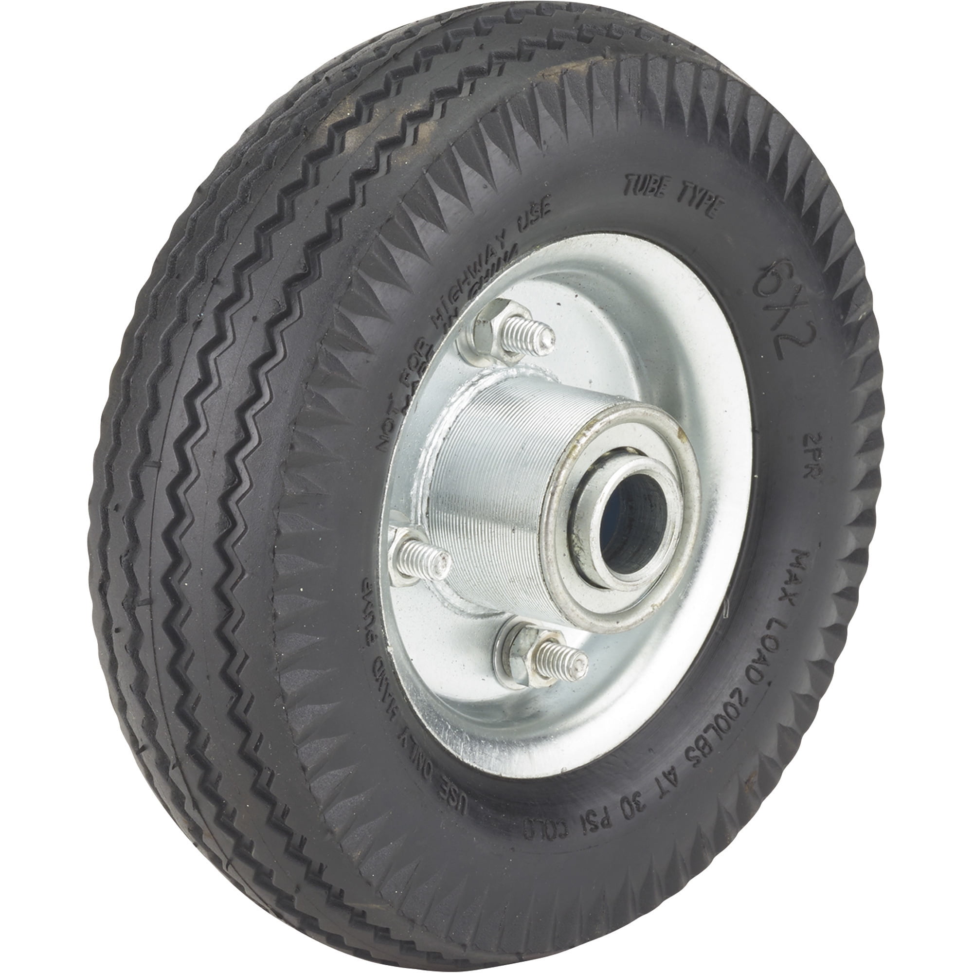 Ironton 6in. Pneumatic Wheel and Tire-- 200-Lb. Capacity, Sawtooth ...