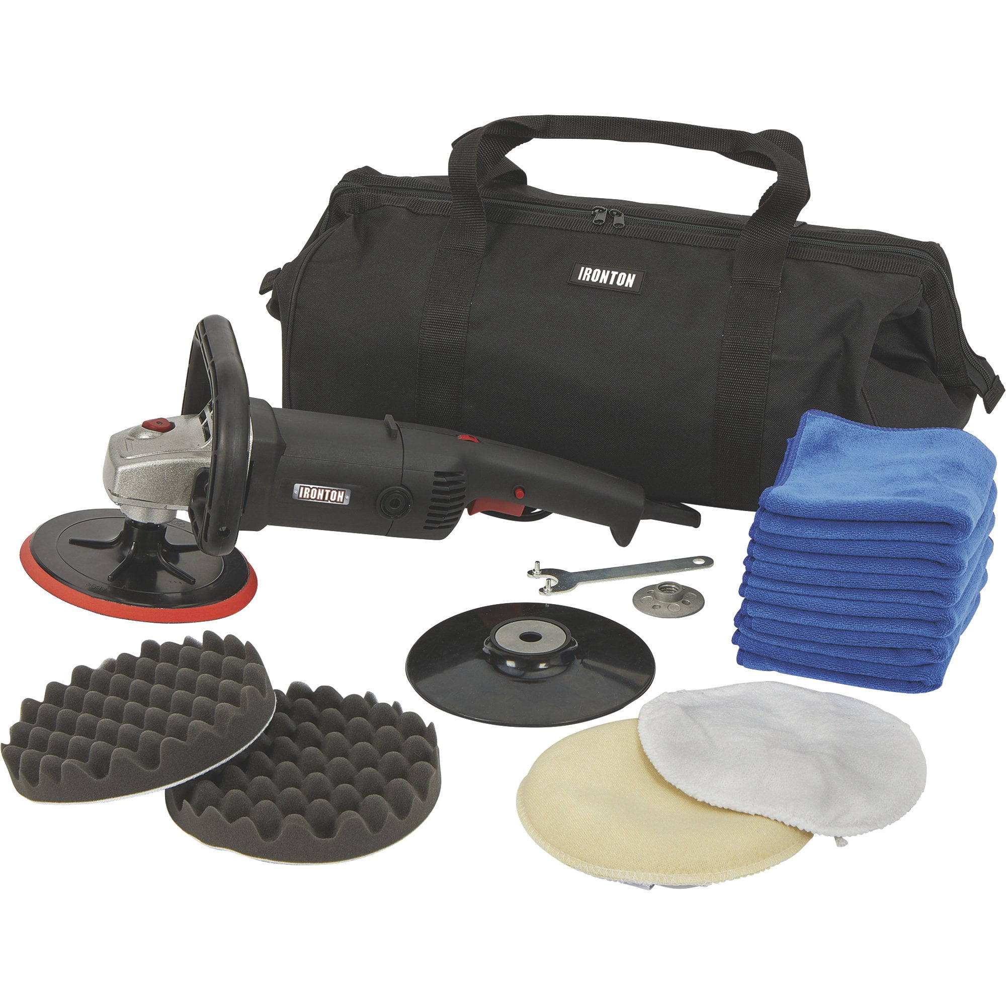 Ironton 7in. Car Polishing Kit, Powerful 10 Amps with quick change ...