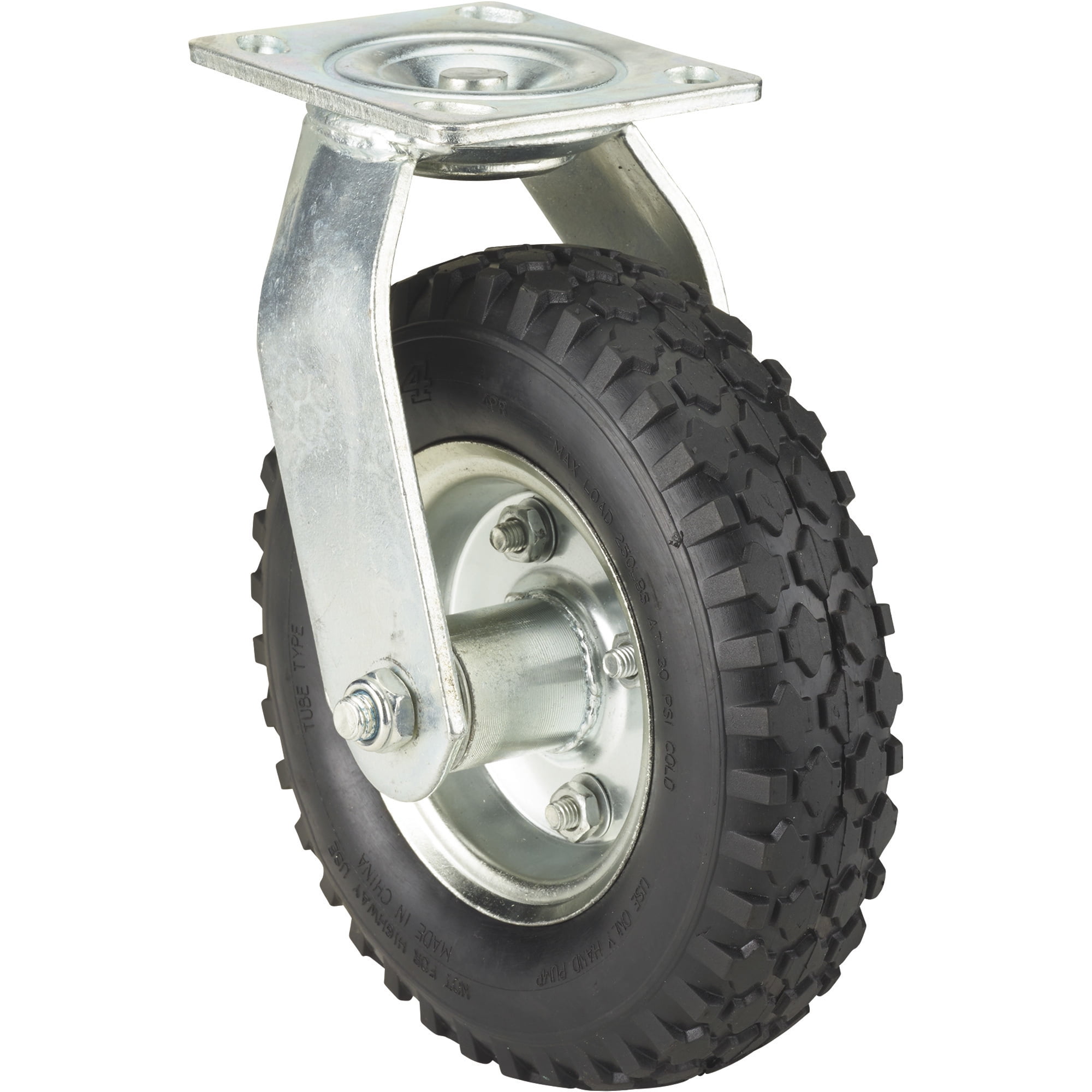 Ironton 8in. Pneumatic Swivel Caster, 250-Lb. Capacity, Knobby Tread ...