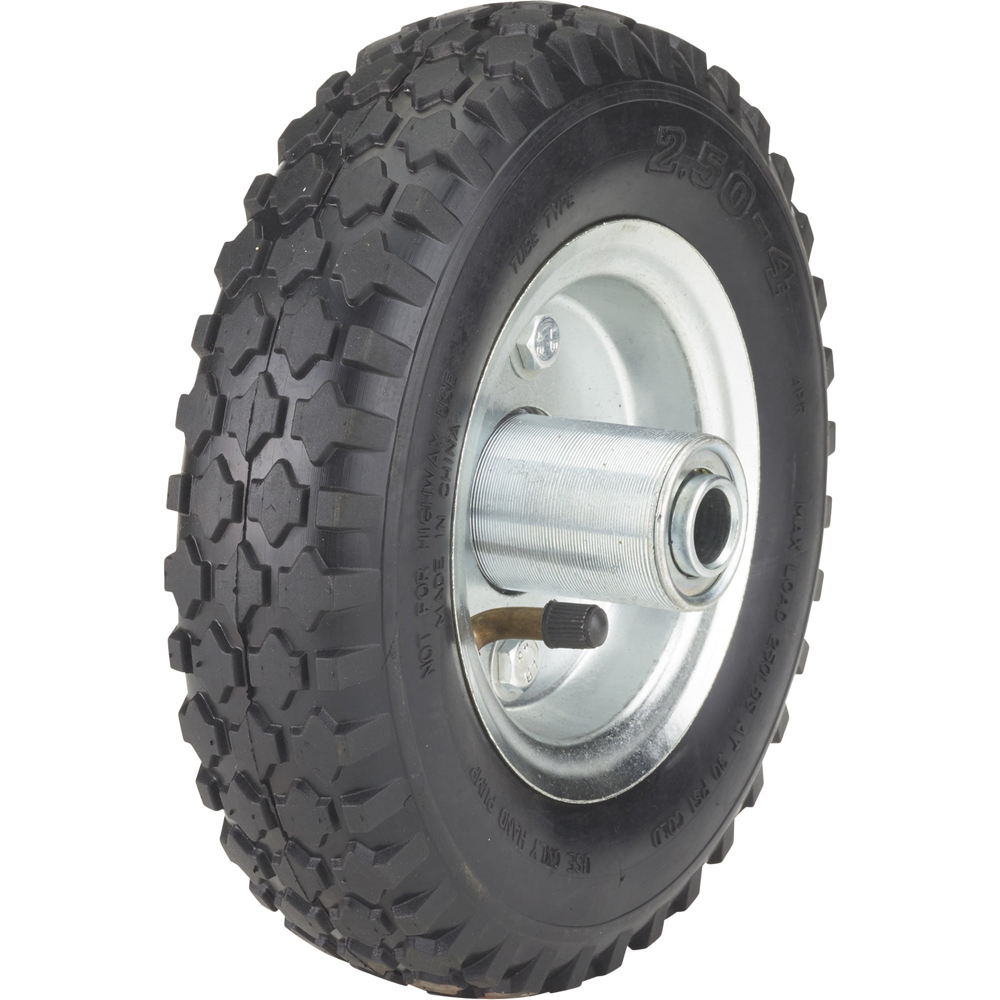Ironton 8in. Pneumatic Wheel and Tire, 250-Lb. Capacity, Knobby Tread ...