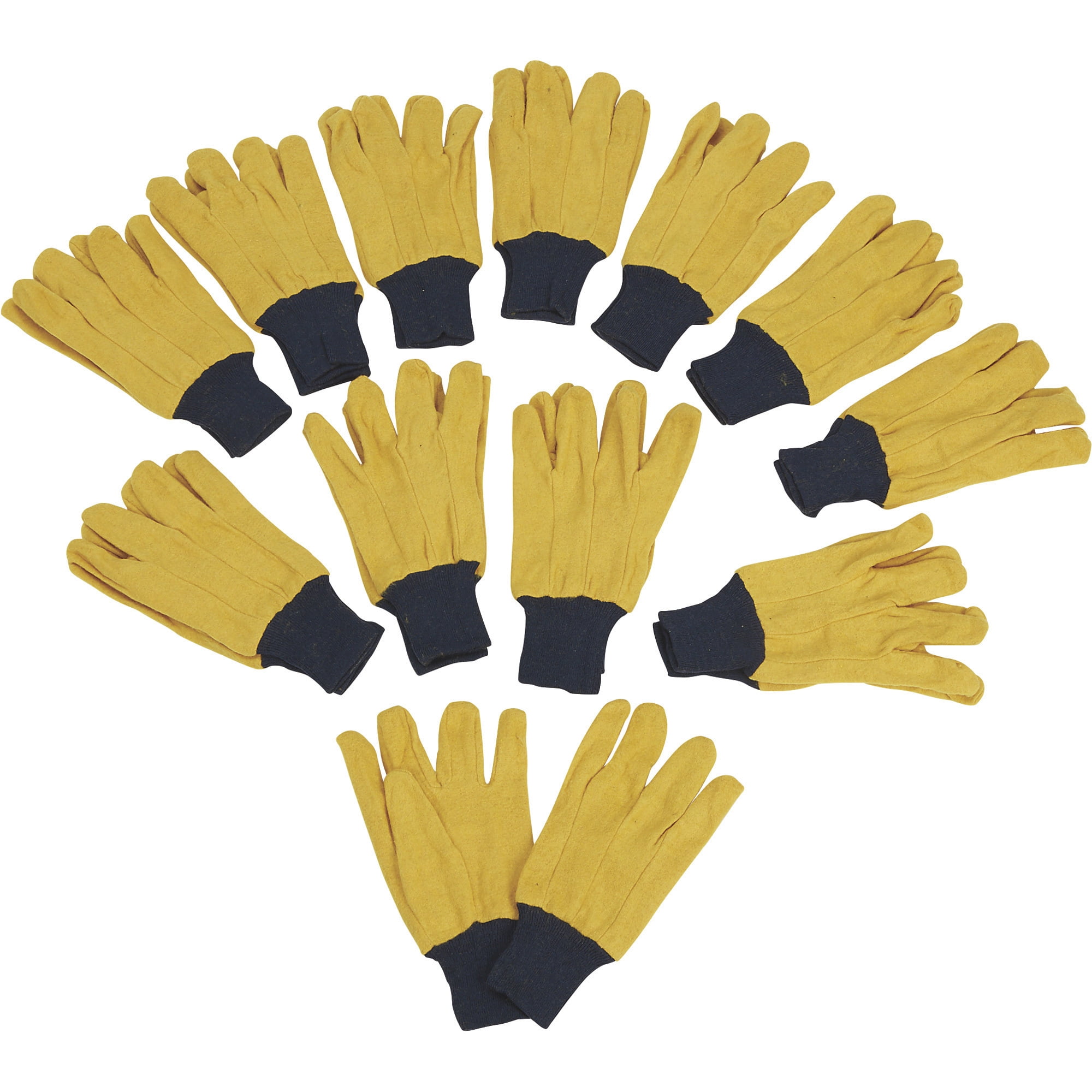 Ironton Chore Gloves, 12 Pairs, Yellow, Large - Walmart.com