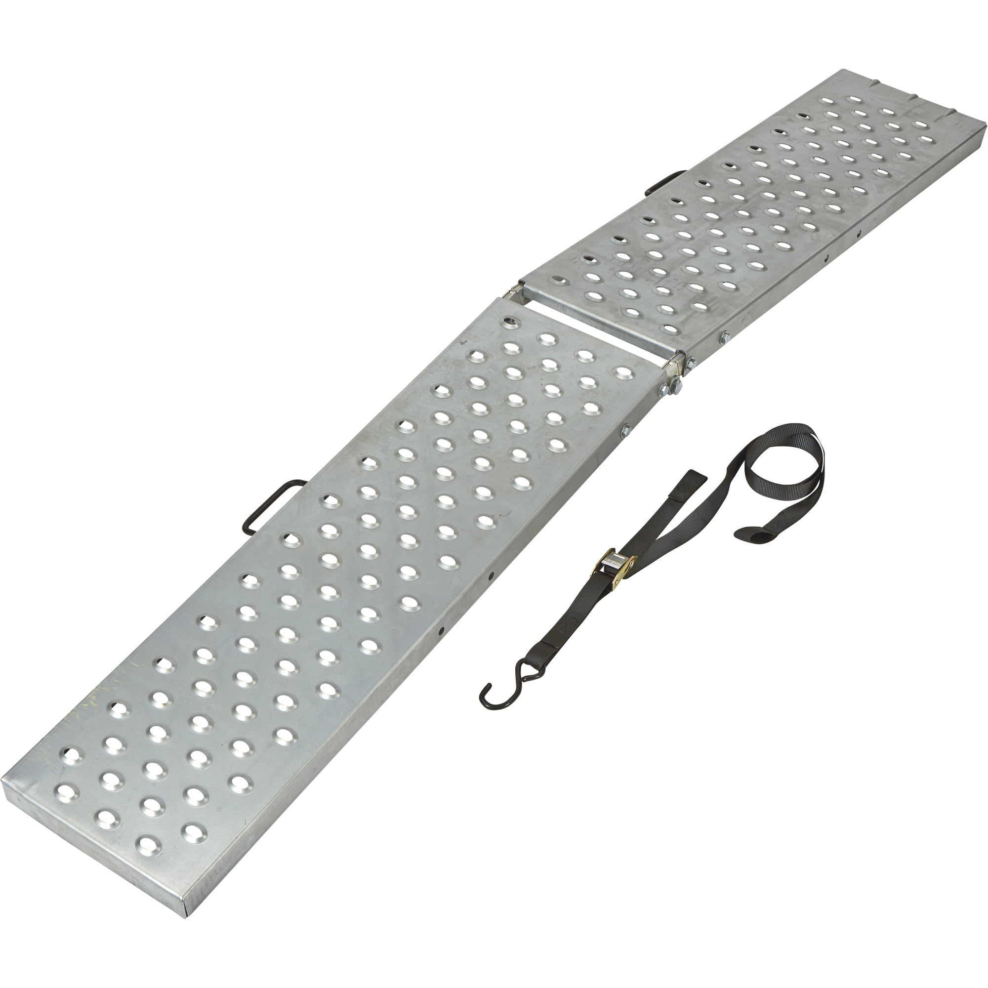 Ironton Portable Folding Galvanized Metal Steel Loading Ramp, 700-Lb ...