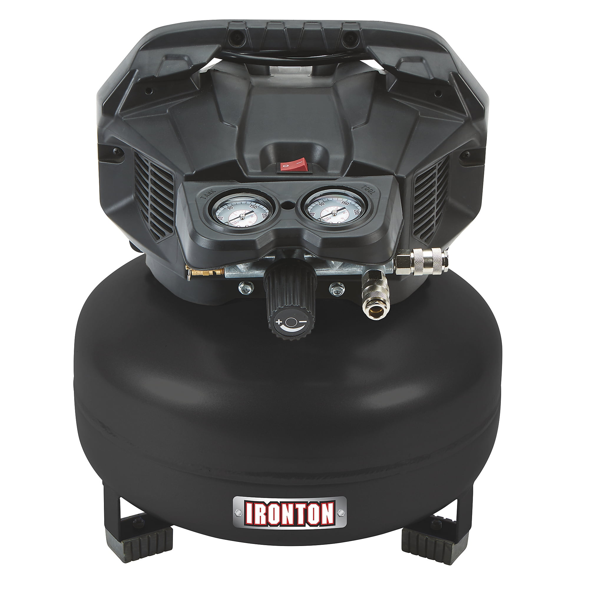 Ironton Oil-Free Pancake Compressor, 1.5 HP, 6-Gallon, 2.6/3.6 CFM ...