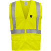 Ironwear 1277 Class 2 Surveyor Safety Vest w/ Zipper & Radio Clips ...