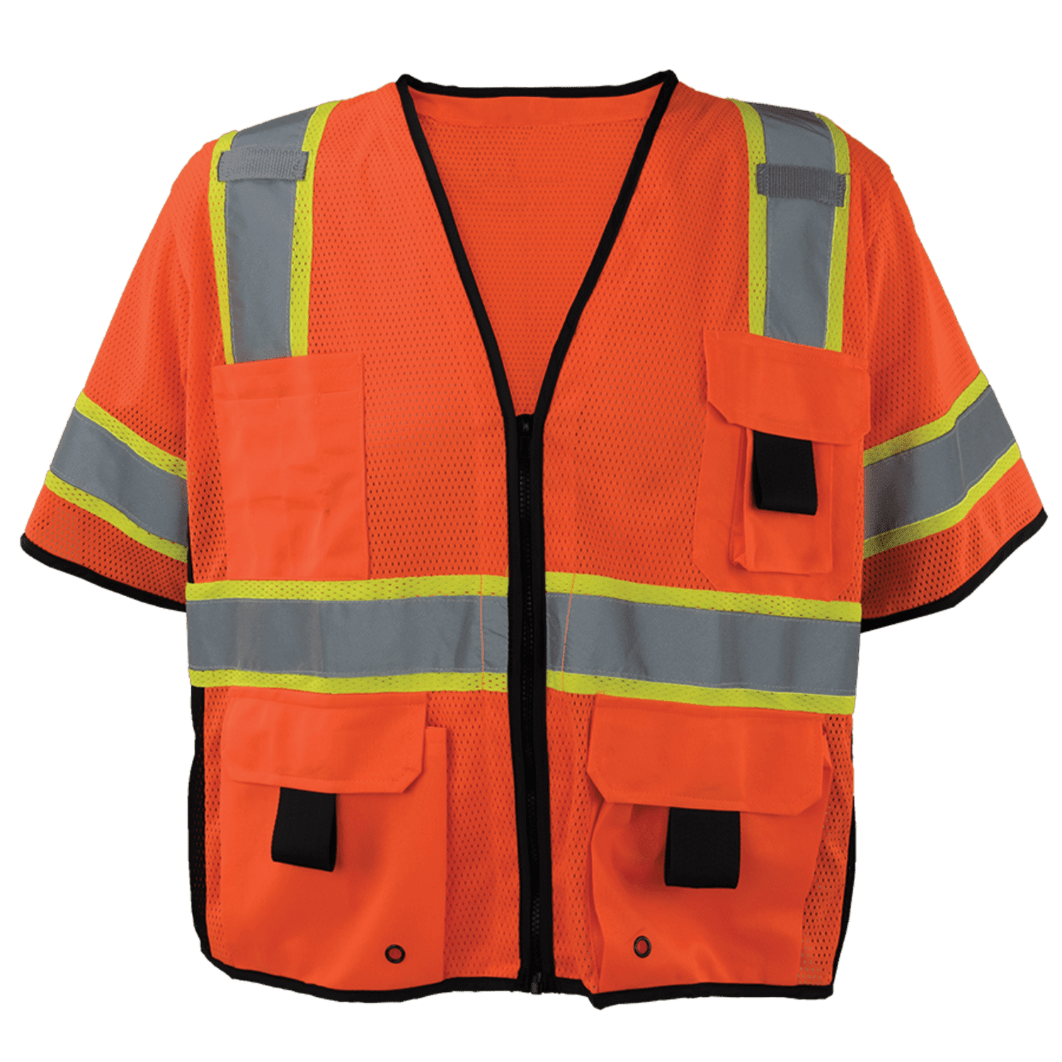 Ironwear 1296 Class 3 Polyester Mesh Safety Vest w/ Zipper & Radio ...