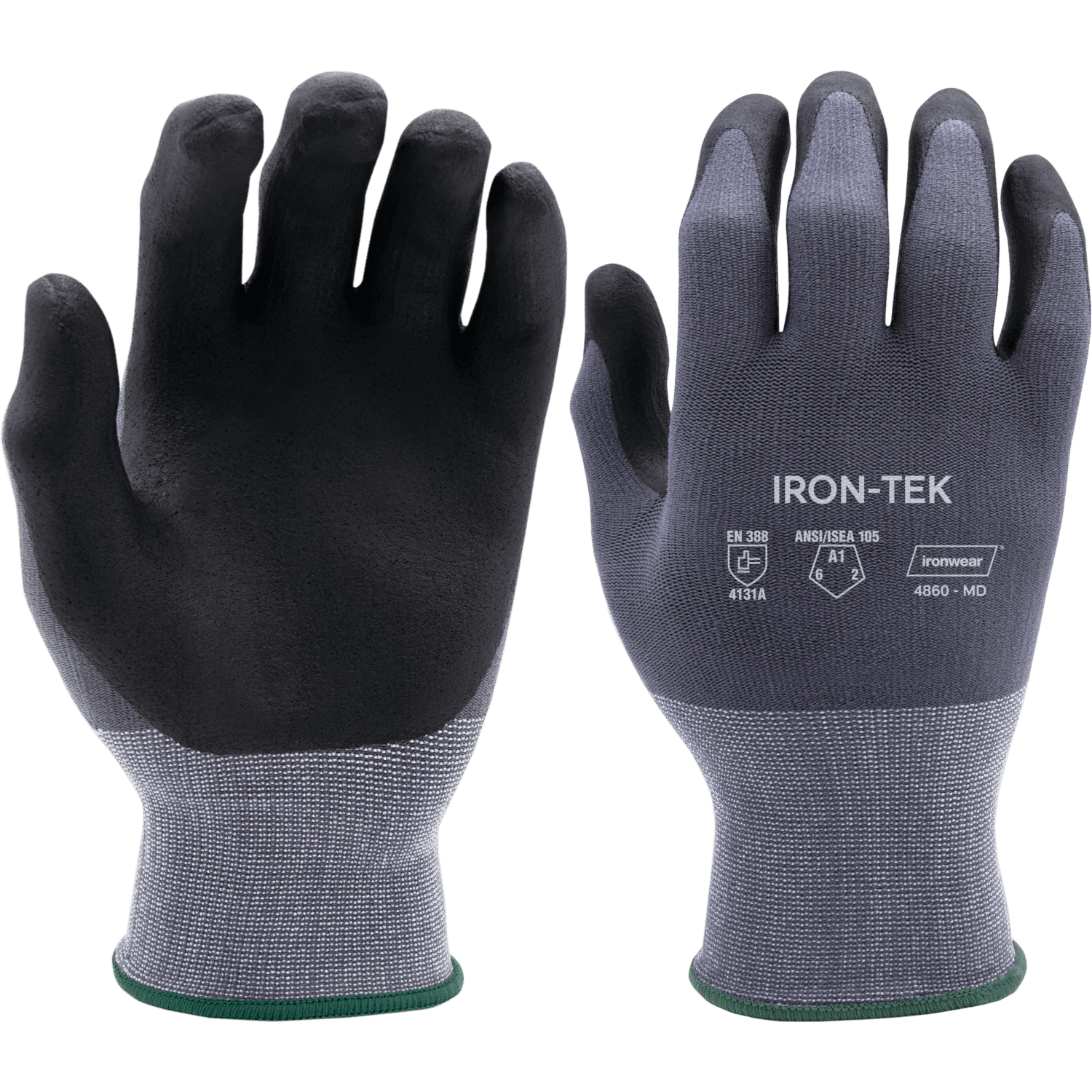 Ironwear 4860 Tear-resistant 15 Gauge Iron-Tek glove | Foam Nitrile ...