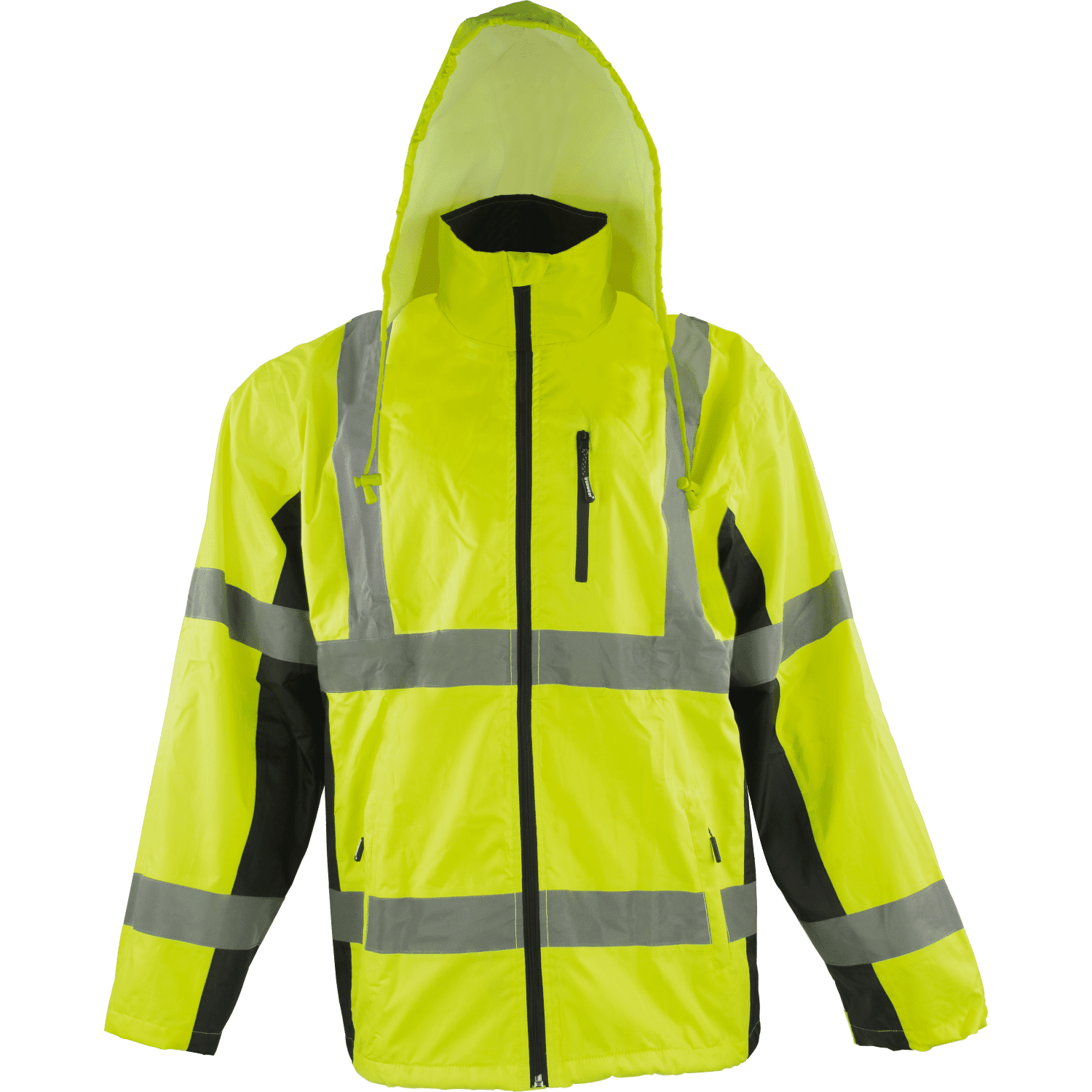 Ironwear 6435 Hi-Visibility Reflective Waterproof Jacket with Black ...