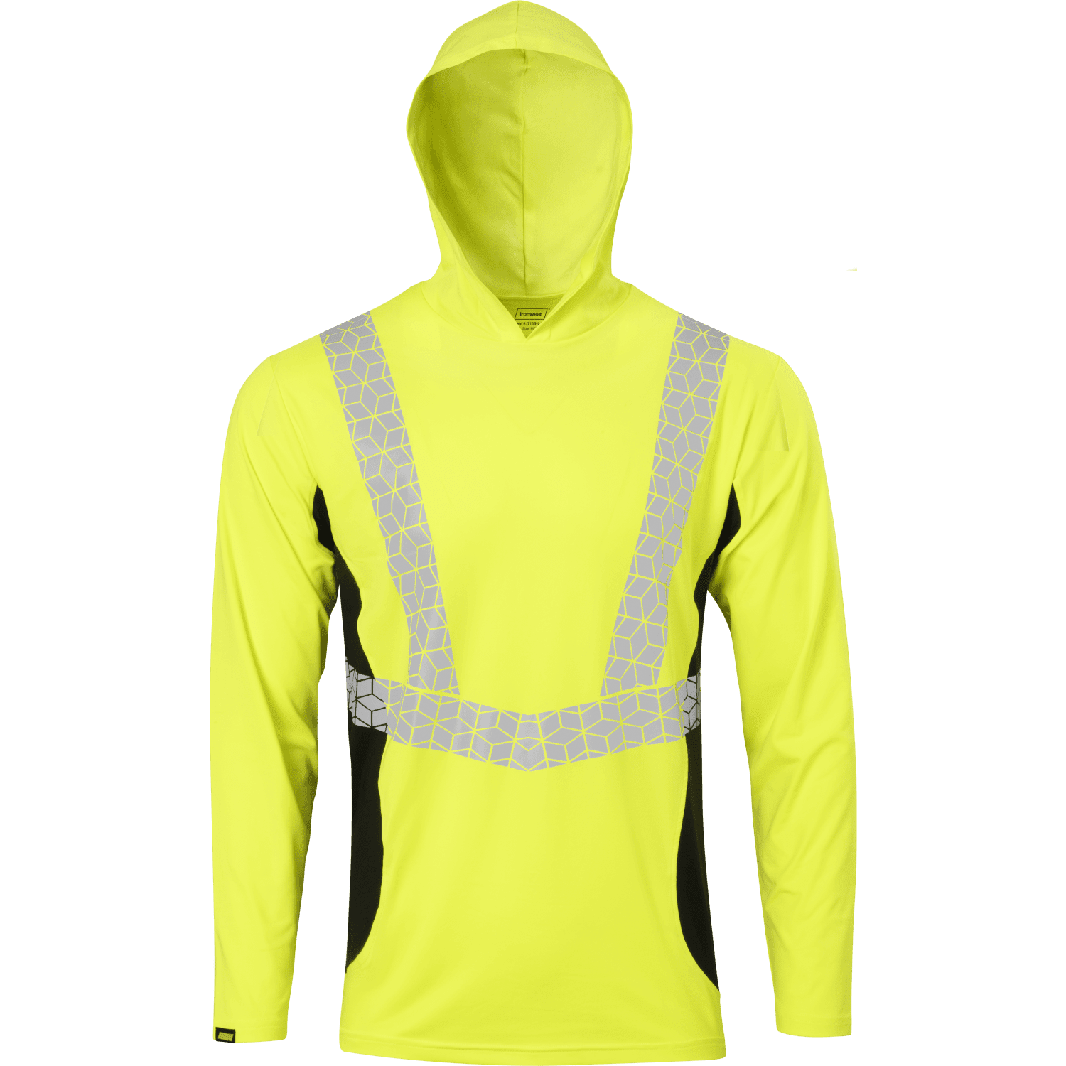 Ironwear 7153 Elastex Long-Sleeved Hoodie w/GeoFlect Tape & Black ...