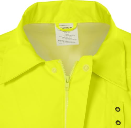 Ironwear 9520 Hi-Visibility ANSI Class 3 Rain Jacket with tuck-away ...