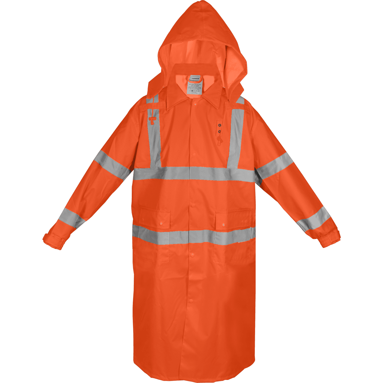 Ironwear 9520 Hi-Visibility ANSI Class 3 Rain Jacket with tuck-away ...