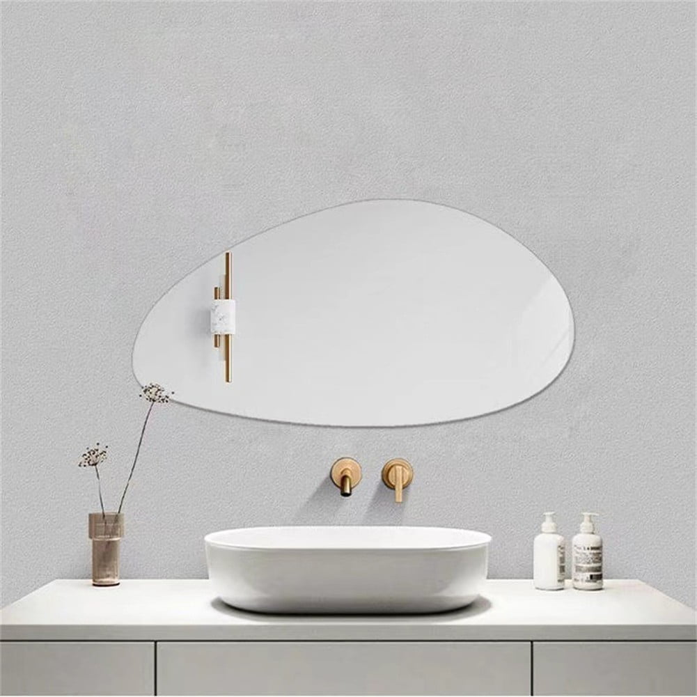 Irregular Bathroom Acrylic Mirror Shatterproof Cloud Shape Wall Mirror ...