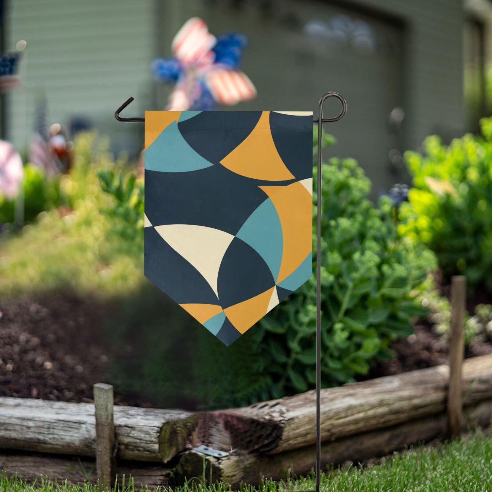 Irregular Blocks Garden Flag 18" x 12.5" Double Sided Yard Lawn Outdoor ...
