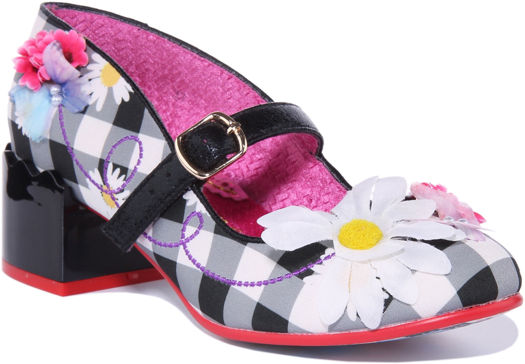 Irregular Choice Blue Skies Women's Mary Jane Style Mid Heel Shoes In ...