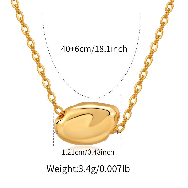 Irregular Concave Pleated Texture Retro Necklace French Stackable Niche ...