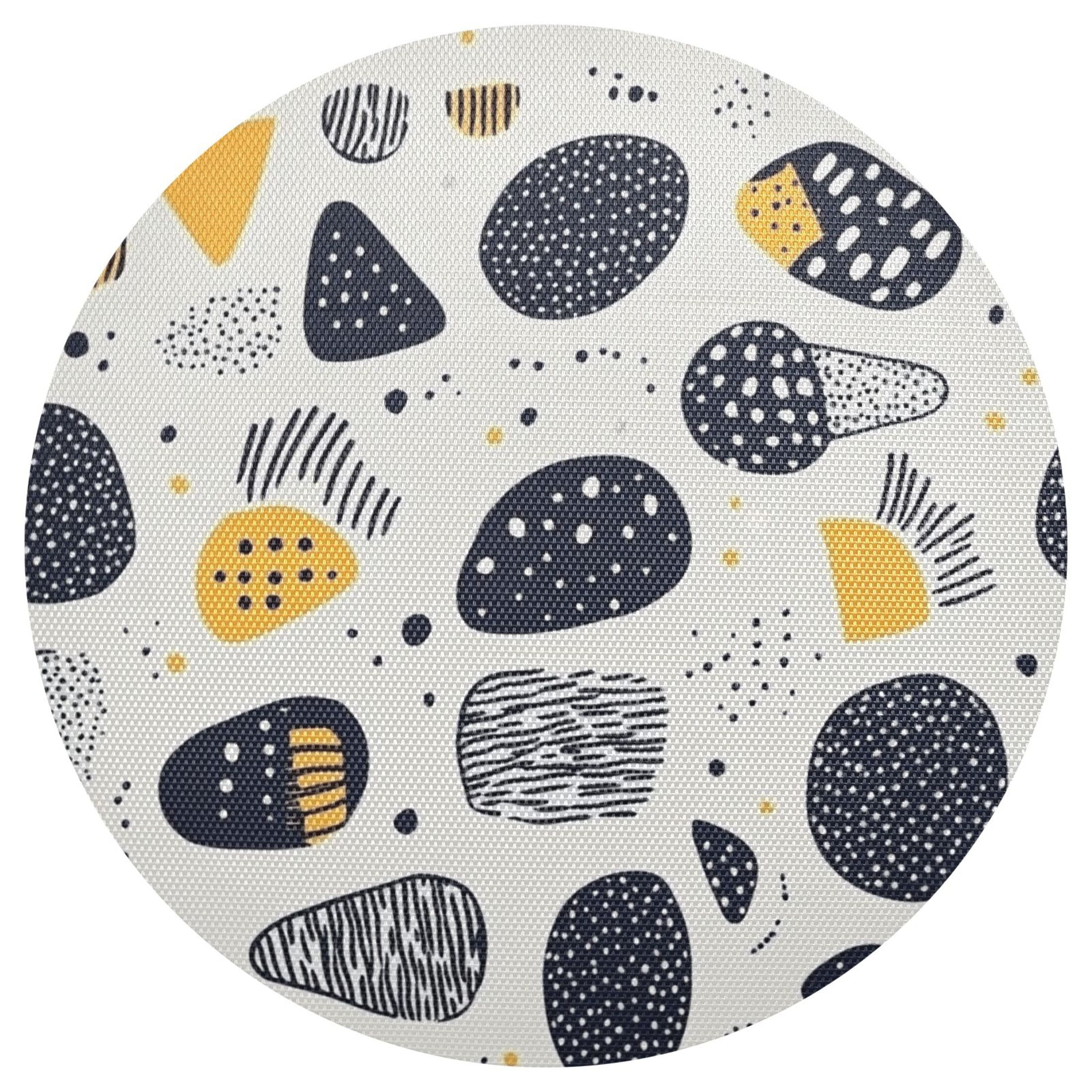 Irregular Dots Design 15.4in Diameter PVC Plate Mat, Heat-Resistant and ...