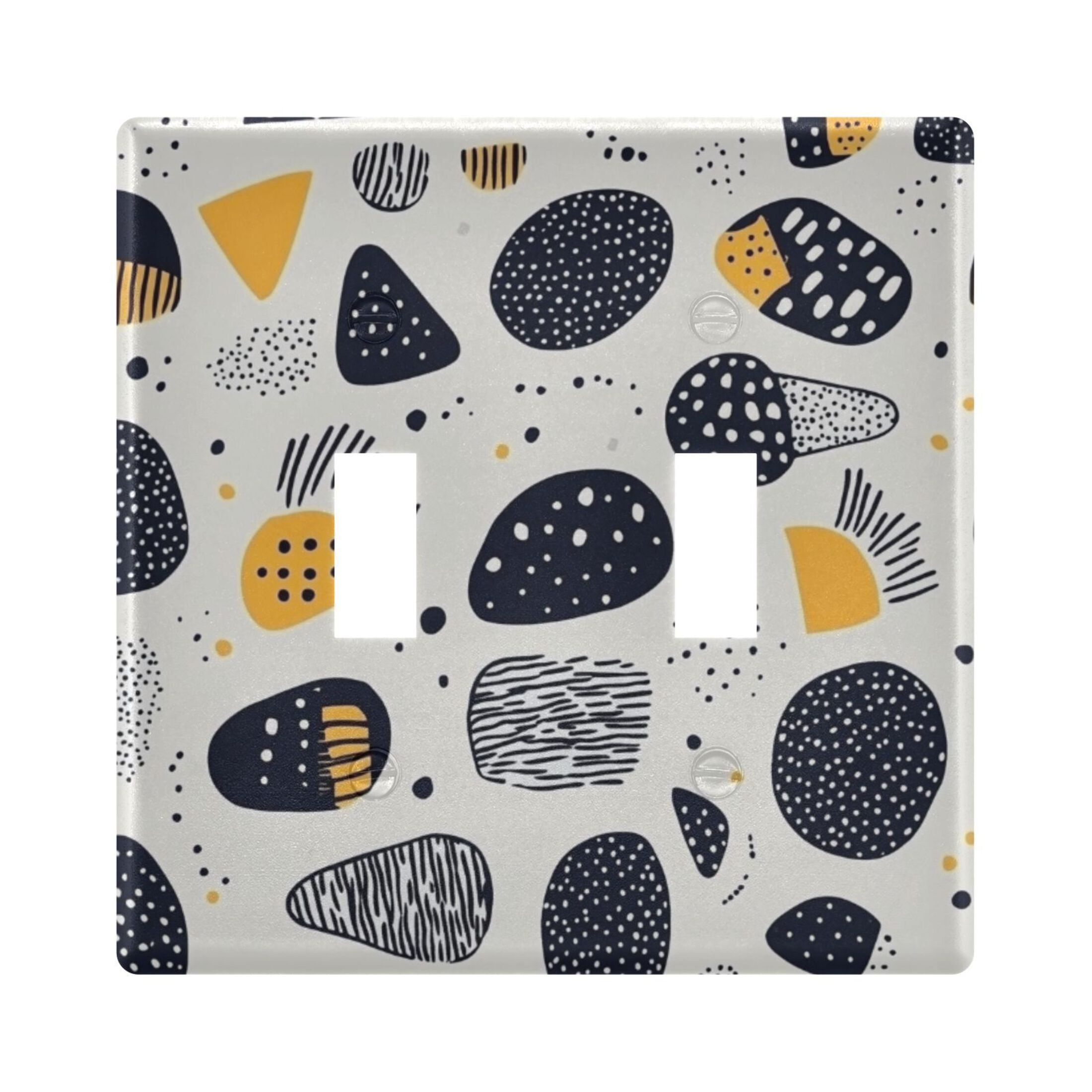 Irregular Dots Design Fireproof Switch Plate with Rounded Edges 2-Hole ...