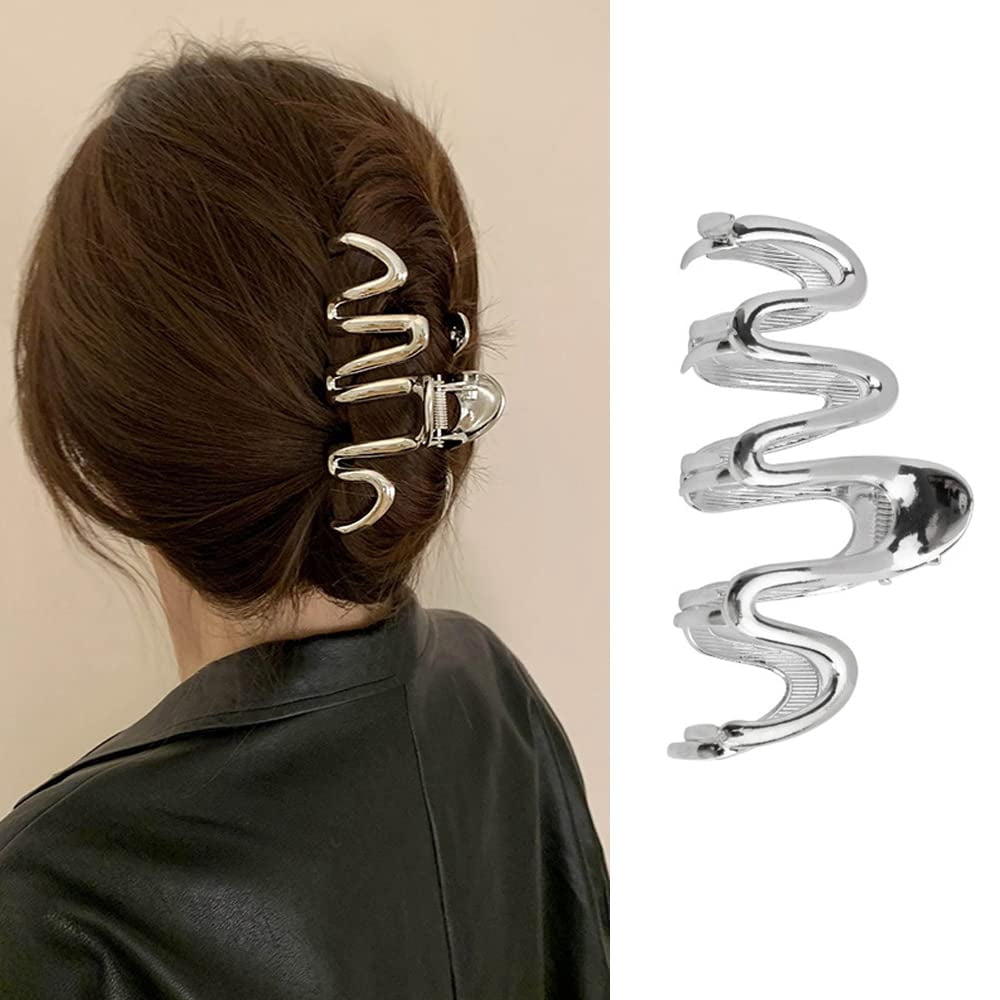 Irregular Hair Clips French Sliver Geometry Hair Claw Clips Elegant ...