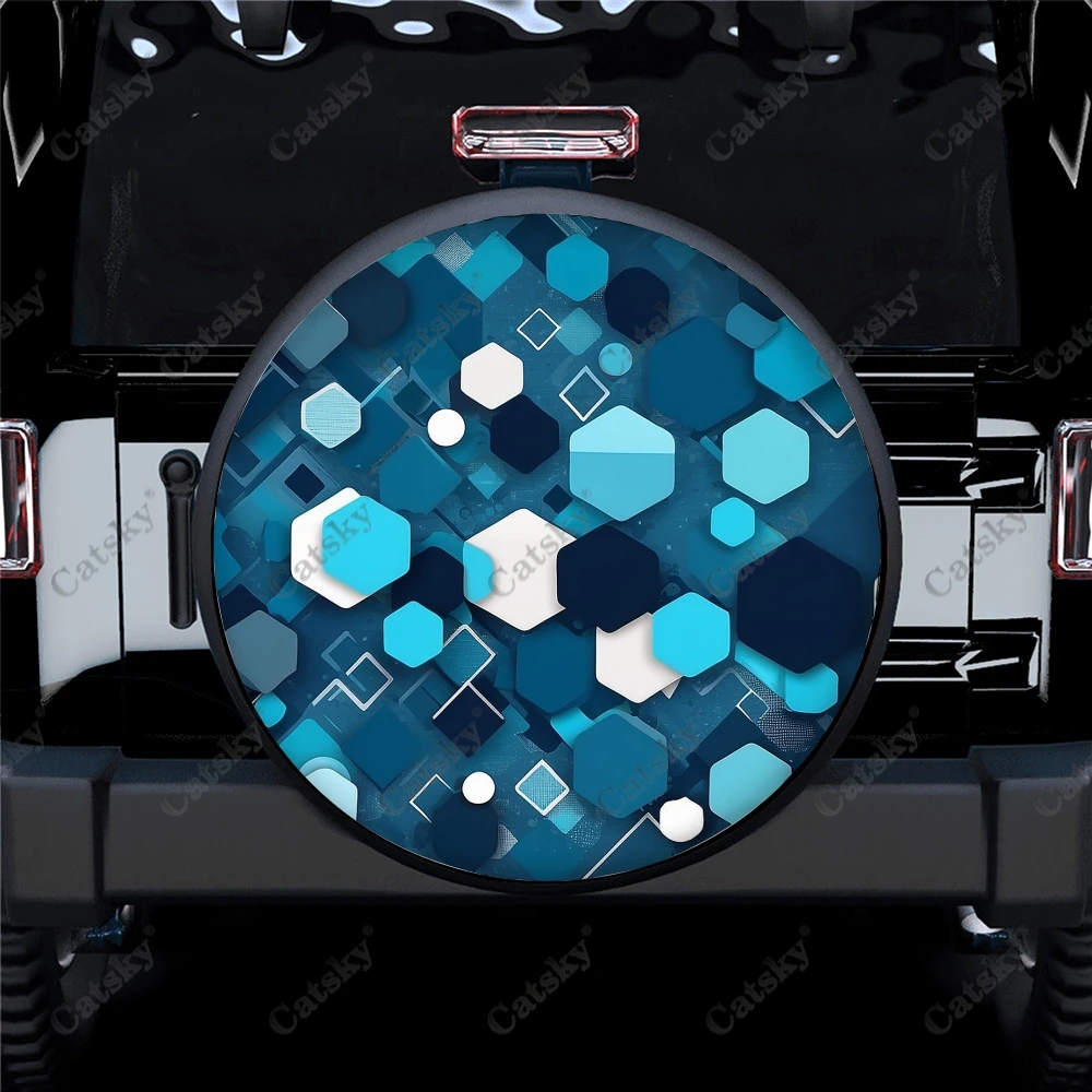 Irregular Hexagon Polyester Universal Spare Wheel Tire Cover Custom ...