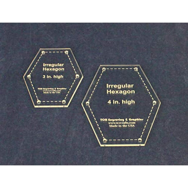 Irregular Hexagon Set - Quilting Templates 1/8 Inch Acrylic - Walmart.com
