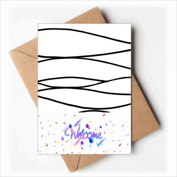 Irregular Line Texture Art Deco Fashion Welcome Back Greeting Cards ...