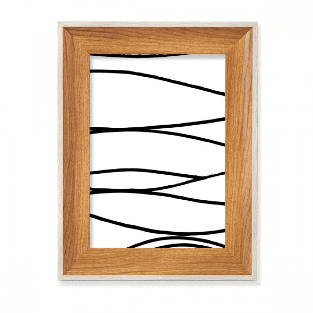 Irregular Line Texture Desktop Wooden Photo Frame Display Picture Art ...