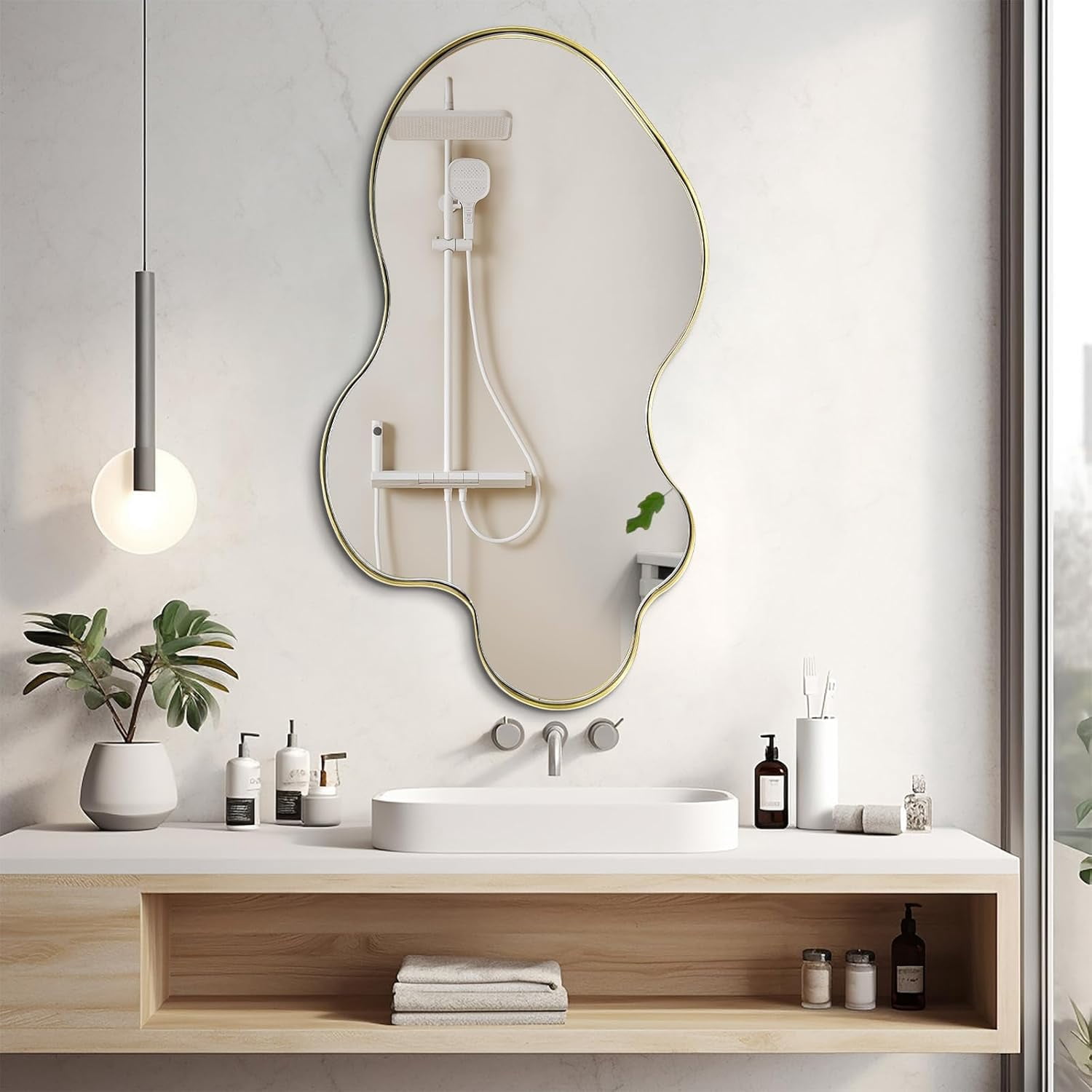 Irregular Mirror - Wall Mirrors Decorative 30"x18" Asymmetrical Mirrors ...