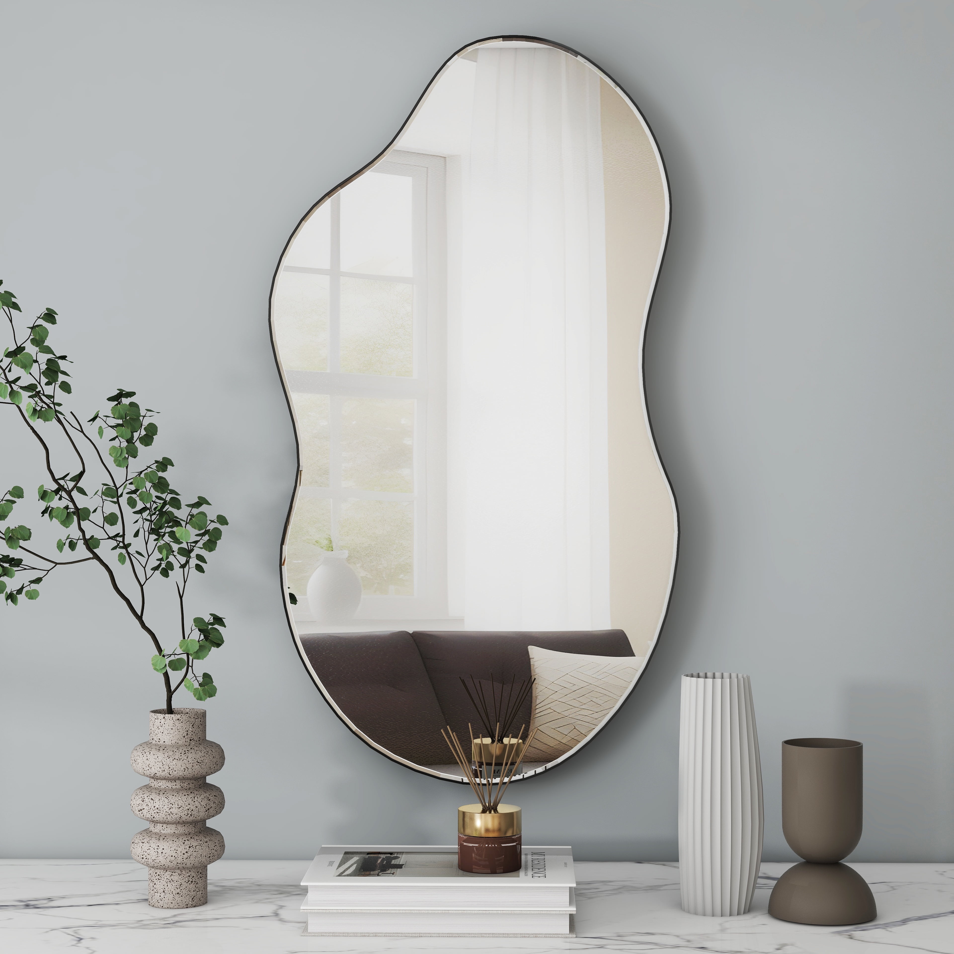 Irregular Mirror for Wall, Novelty Cloud Shaped Wall Mirror ...