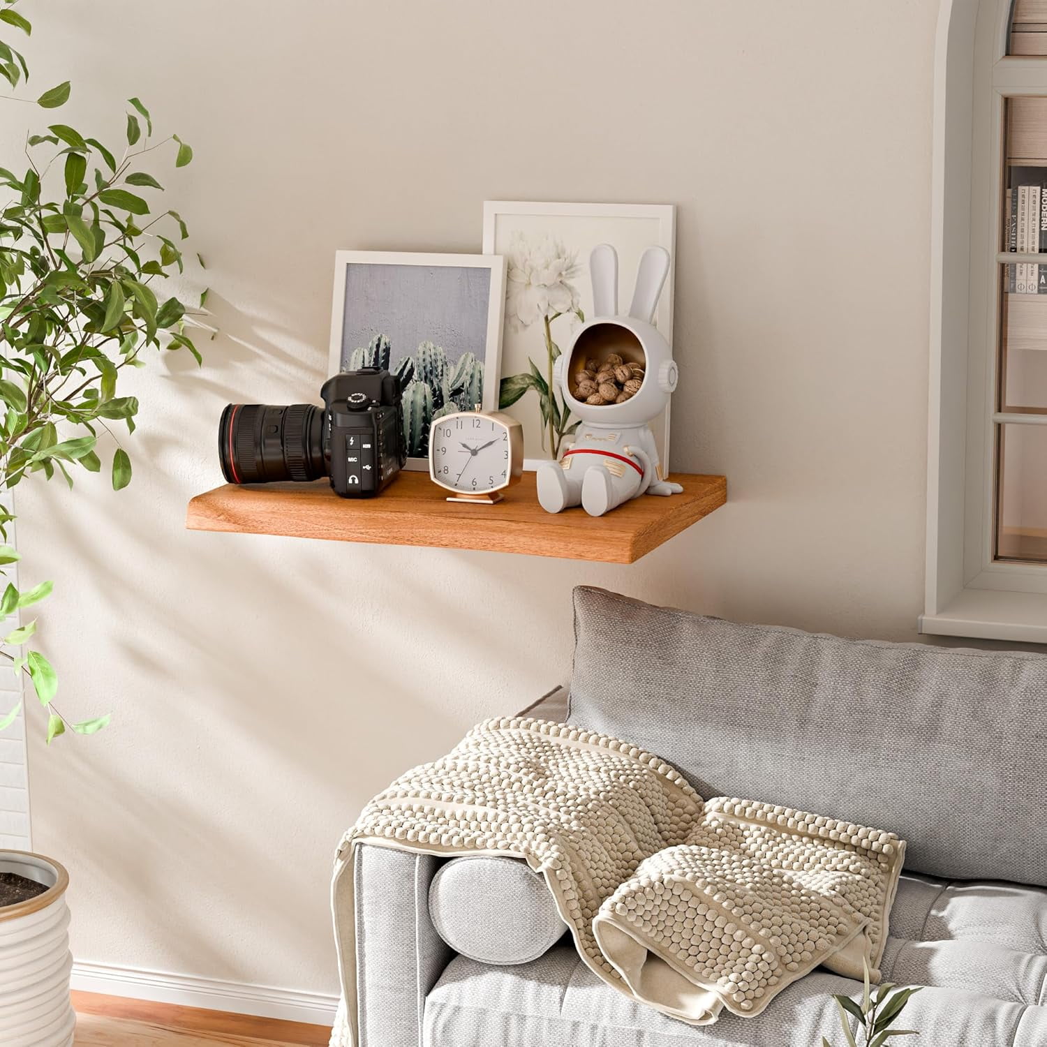 Irregular Natural Live Edge Floating Shelves, 9.8" Deep Floating ...